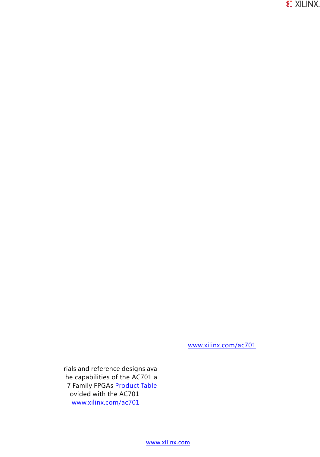 Artix-7 FPGA AC701 Eval Kit Get Started Guide Datasheet by Xilinx Inc. | Digi-Key Electronics